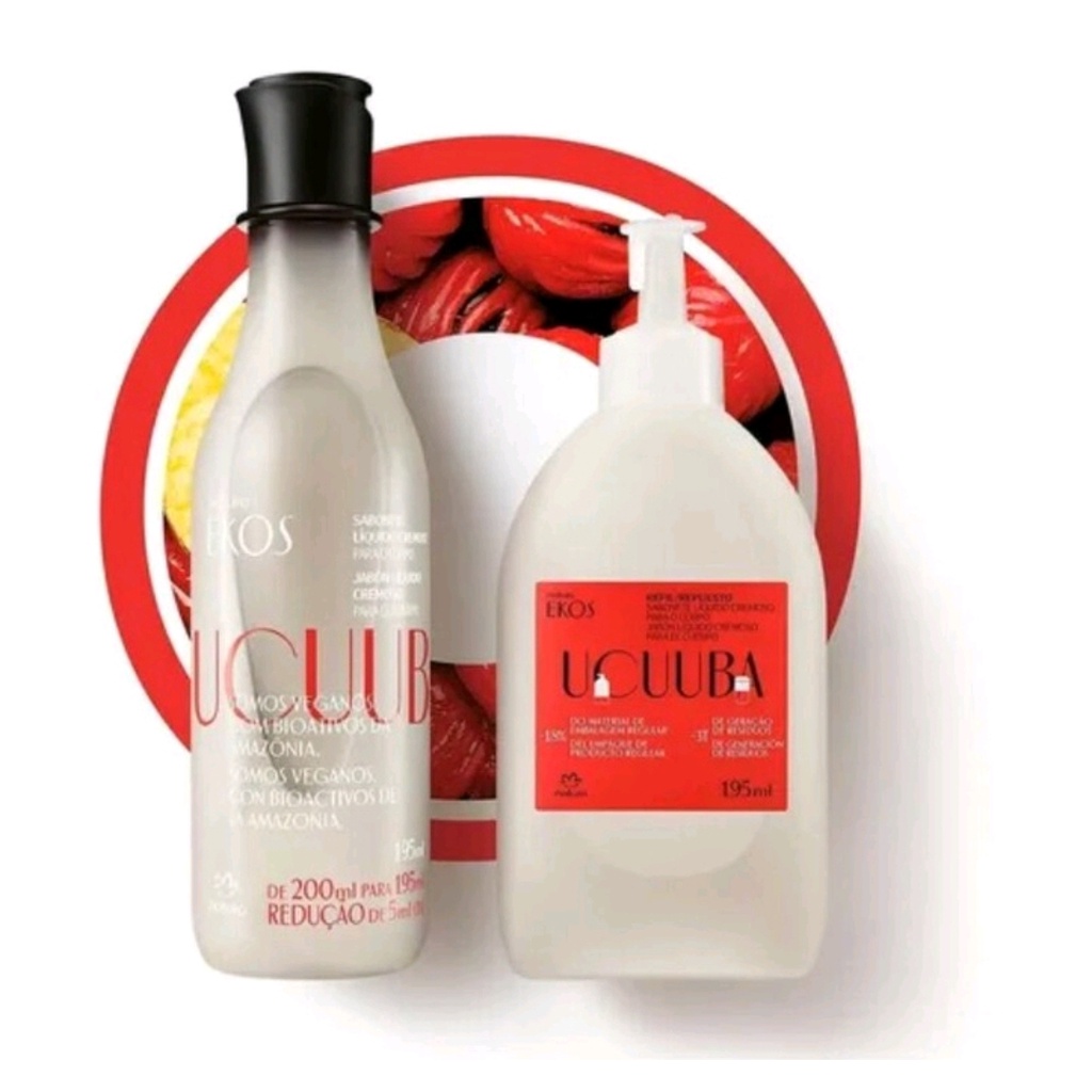 Refil sabonete Líquido Natura Ekos Ucuuba 195ml. | Shopee Brasil