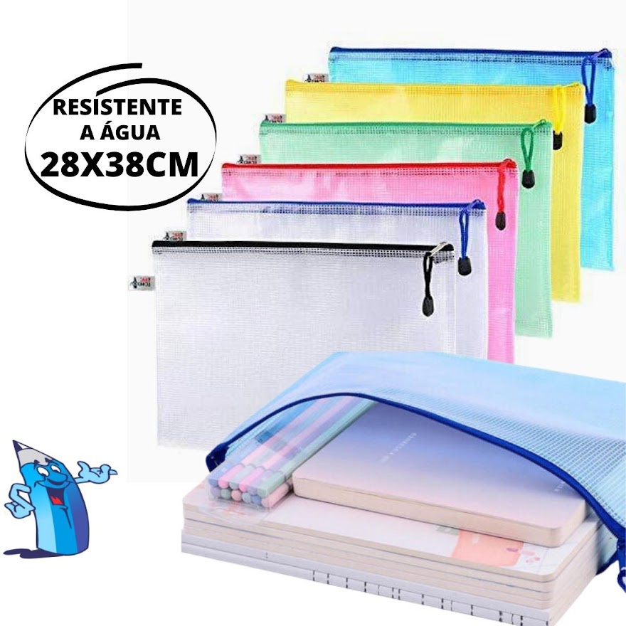 PASTA COM ZIPER PLÁSTICA 38x28 BOLSA ZIP | Shopee Brasil