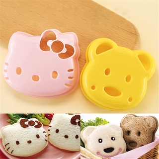 2 Pcs Cortador De Sanduíche Para Crianças Urso/Gato/Coelho Pão Mold ...