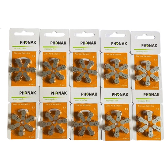 Bateria Phonak P13 / PR48 -para Aparelho Auditivo(60 Pilhas= 1 caixa) | Shopee Brasil