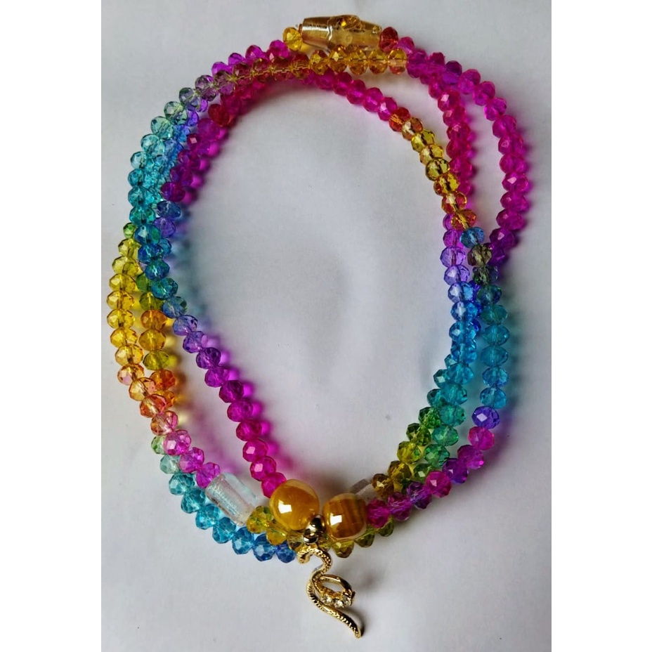 Guia Oxumare- material cristal de conta | Shopee Brasil