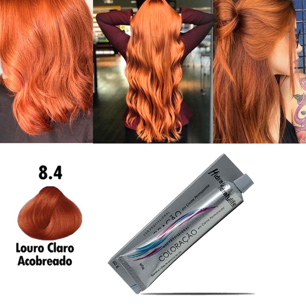 Tinta Coloração Louro Acobreado Nº 8.4 Mairibel/Hidraty 60g | Shopee Brasil