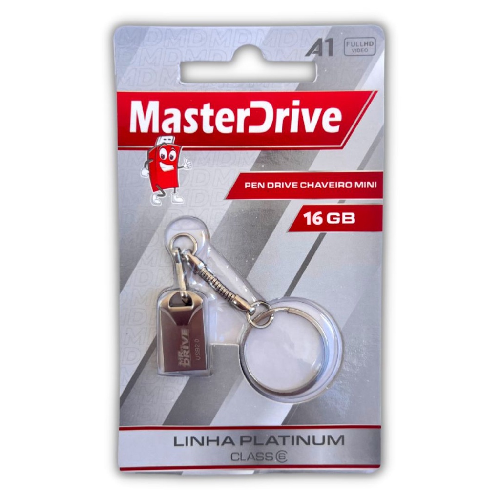 Mini Pendrive 16GB Tipo Chaveiro - Linha Platinum MasterDrive Original ... Mini Pendrive 16GB Tipo Chaveiro - Linha Platinum MasterDrive Original ...
