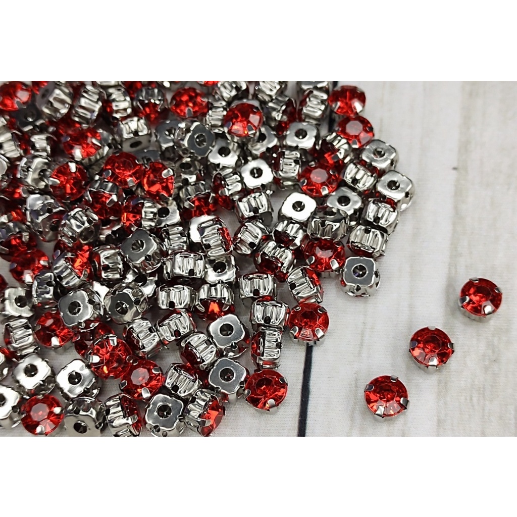 Chaton 8 mm engrampado arredondado bijuterias e artesanatos - 25 ...