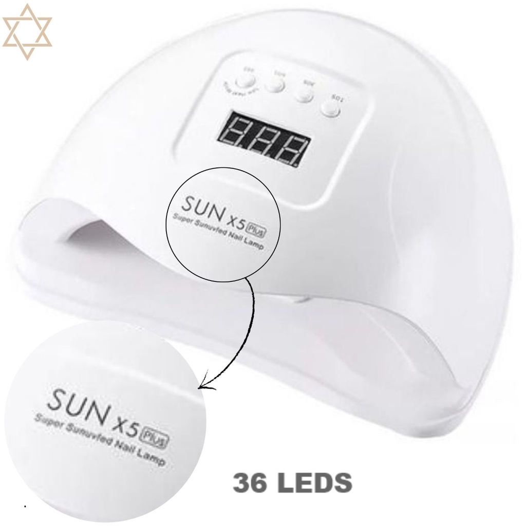 Cabine 36 Leds Uv Sun X5 Plus 180w Unhas Gel Branco Bivolt | Shopee Brasil