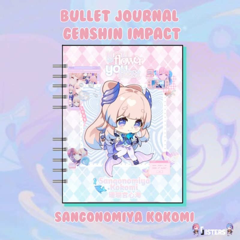 bullet journal genshin impact sangonomiya kokomi | Shopee Brasil