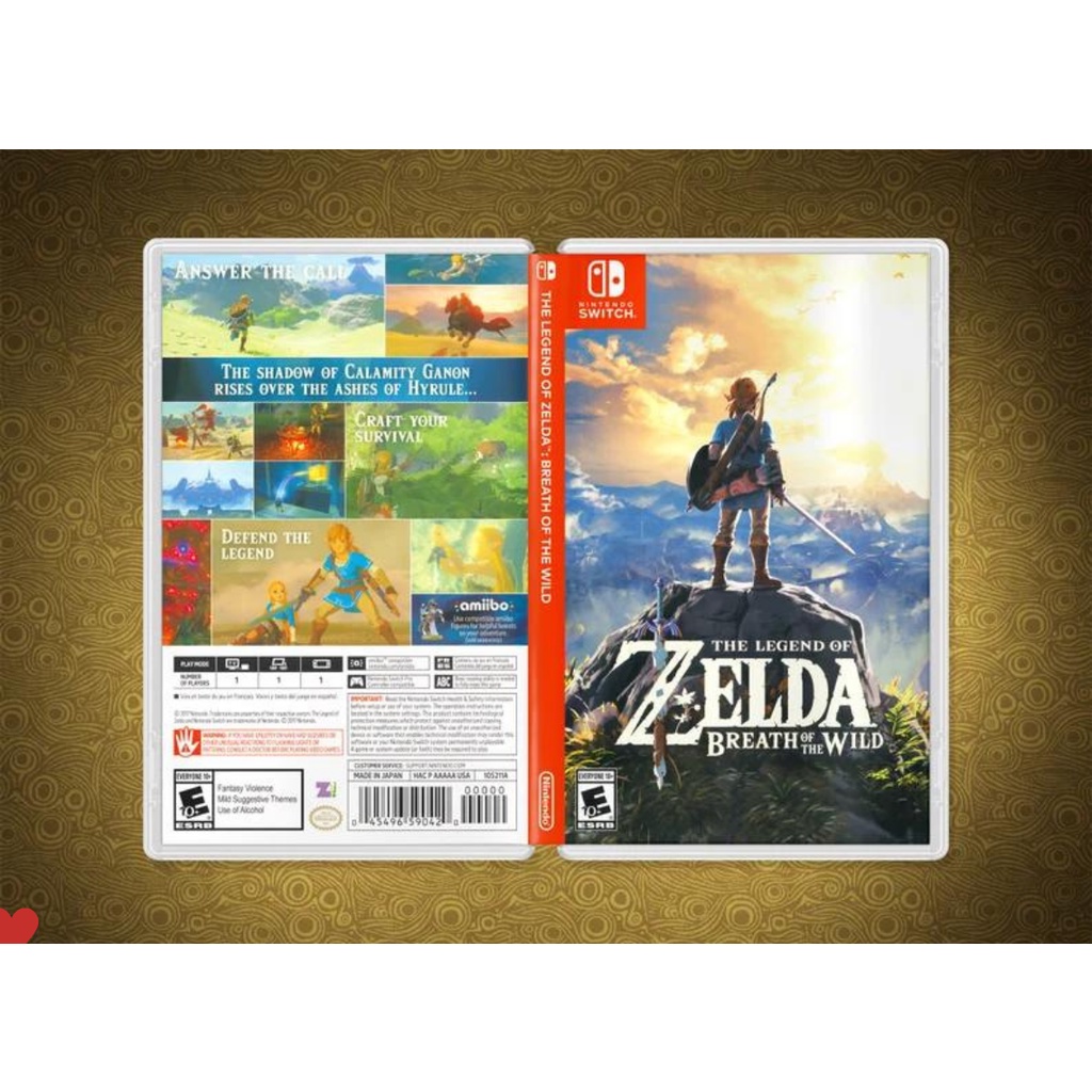 Zelda breath of the wild switch case store