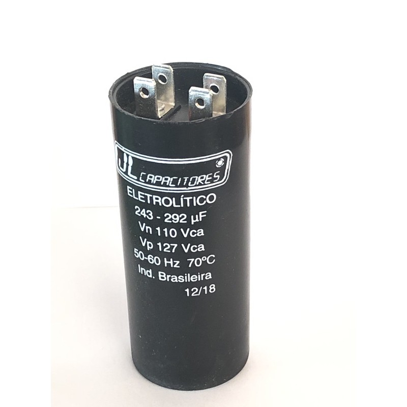 Capacitor partida Eletrolítico 243uf 110/127v | Shopee Brasil