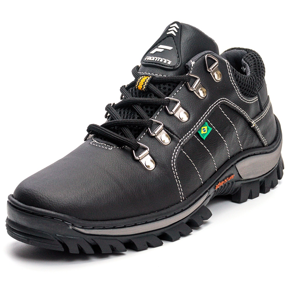 Bota Coturno Masculina Adventure Trabalho Trilha Segurança Palmilha em ...