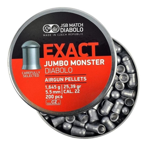 JSB Exact 5.5mm Jumbo Monster Diabolo 200un Tipo Premium | Shopee Brasil