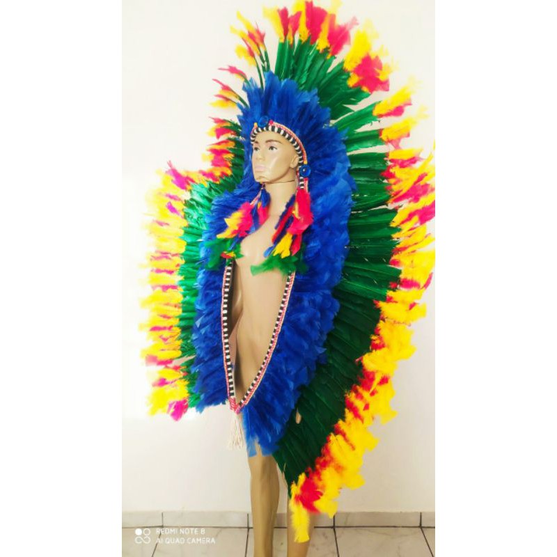 Penacho Indígena Cocar Caboclo umbanda e Candomblé | Shopee Brasil