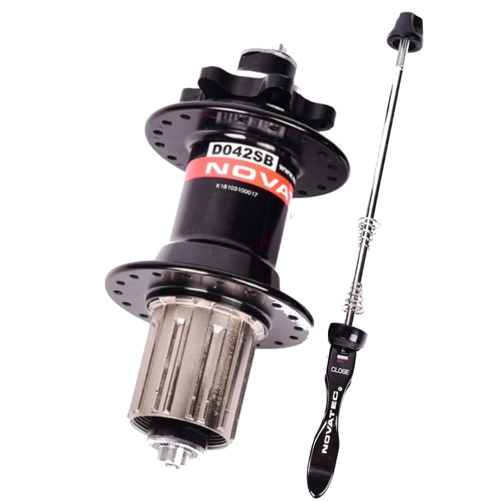 Cubo Novatec Traseiro 9/10/11/12v 32 Furos Mtb Preto e Vermelho ...