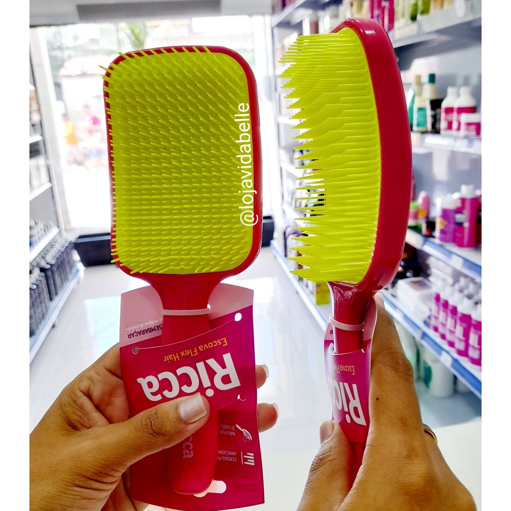 Escova Desembaraçadora Raquete Flex Hair RICCA Original | Shopee Brasil