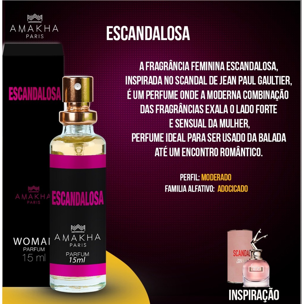 Perfume escandalosa 15ml | Shopee Brasil
