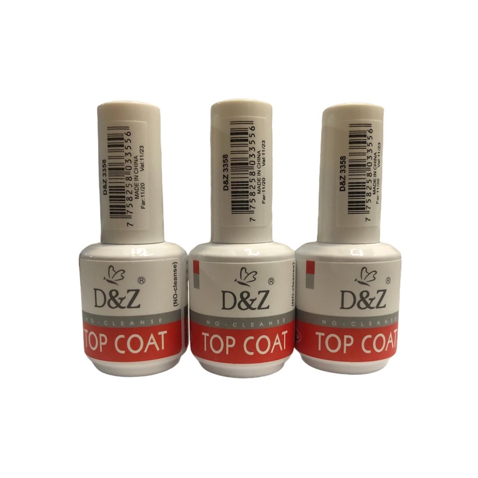 Kit DeZ 3 Top Coat D&Z Porcelana Acrigel Extra Brilho 15ml | Shopee Brasil