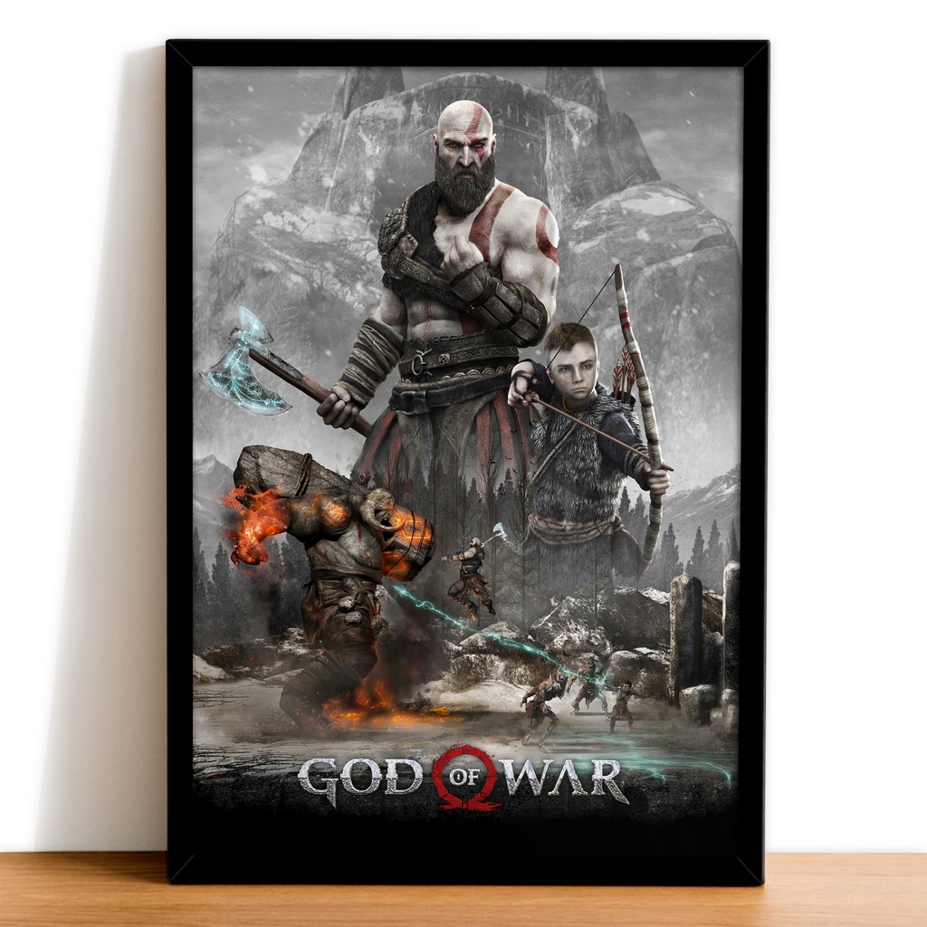 QUADRO GAME GOD OF WAR 4 A4 (24x33 cm - Com vidro) | Shopee Brasil
