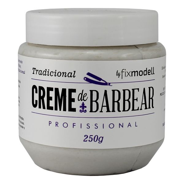 Creme de Barbear Tradicional Fixmodell 250g POTE | Shopee Brasil
