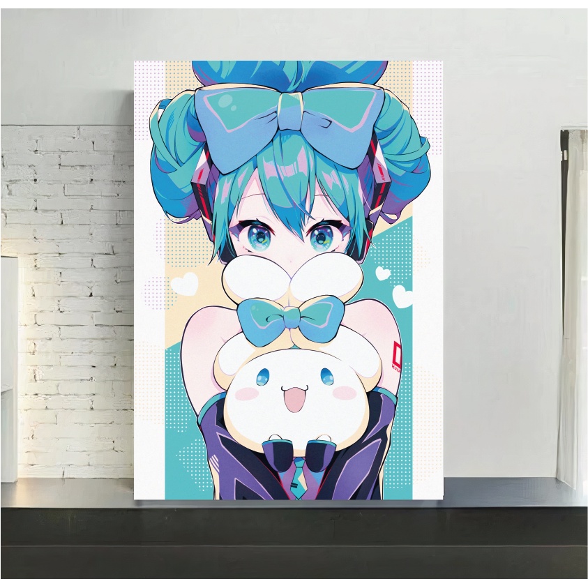 Quadro De Mdf Poster Moldura Anime Mangá Hatsune Miku Shopee Brasil