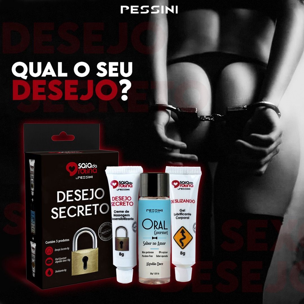 Kit Desejo Secreto Com 3 Géis Funcionais Linha Saia Da Rotina Pessini | Shopee Brasil