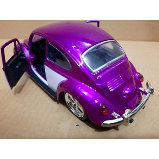 miniatura Volkswagen fusca roxo/rosa Scala 1/32 metal | Shopee Brasil