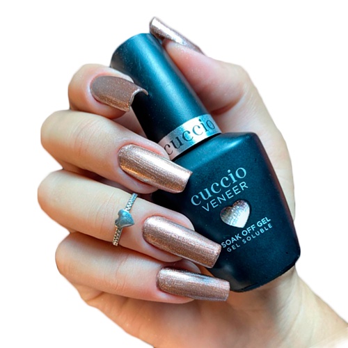 Esmalte em gel Cuccio Veneer cor ROSE GOLD SLIPEPER - 1207 13ml Seca em ...