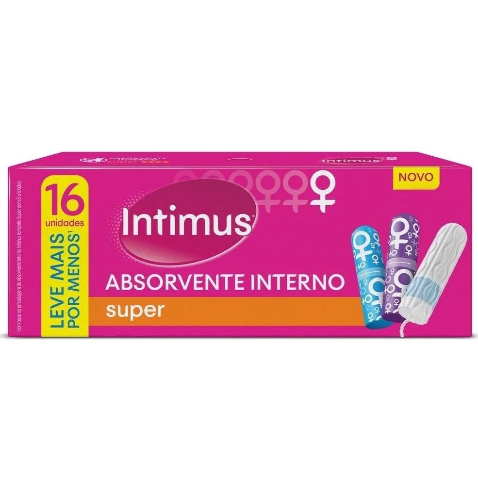 Intimus - Absorvente Interno - Super - 16 Unidades | Shopee Brasil