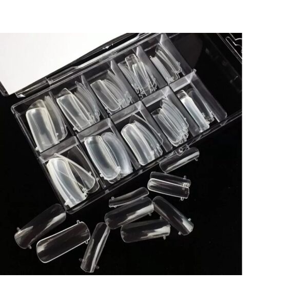 Kit 100 Molde F1 Unhas Porcelana Gel Reutilizáveis Dual Form | Shopee ...