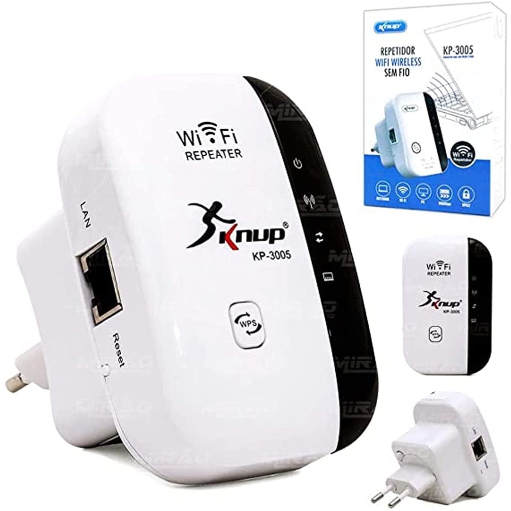 Repetidor Sinal Wifi Roteador Amplificador Wireless 300mbps knup kp ...