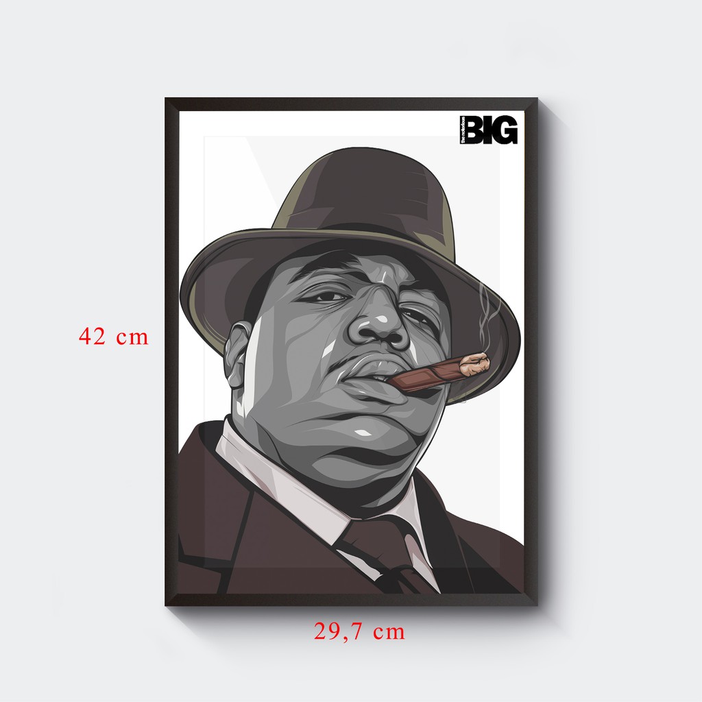 Poster Decorativo Biggie Rap Hip Hop Quadro Moldura e Acetato tamanho ...