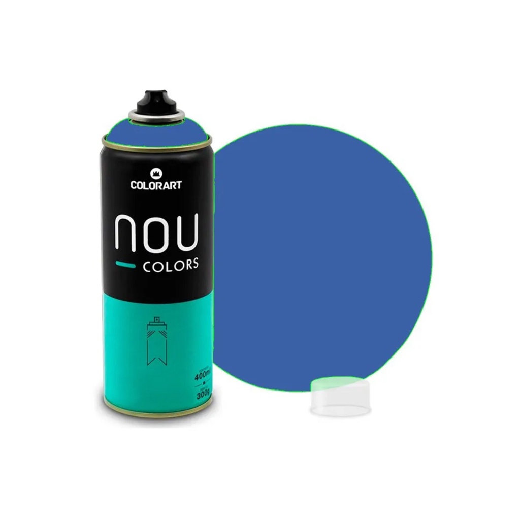 Tinta Spray Azul Luminoso Nou Colors Para Grafite 400ml | Shopee Brasil
