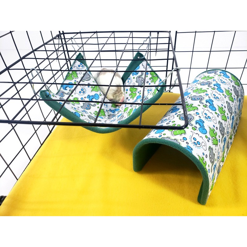 Kit de Enxoval Para porquinho da Índia Com Toca + Rede + Porta Feno ...