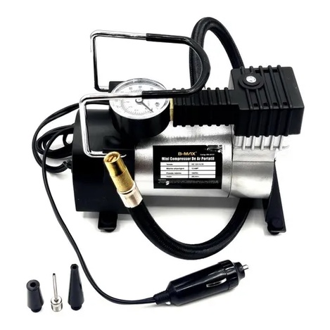 Mini Compressor De Ar 12v P/ Pneu De Moto, Carro E Bicicleta | Shopee ...