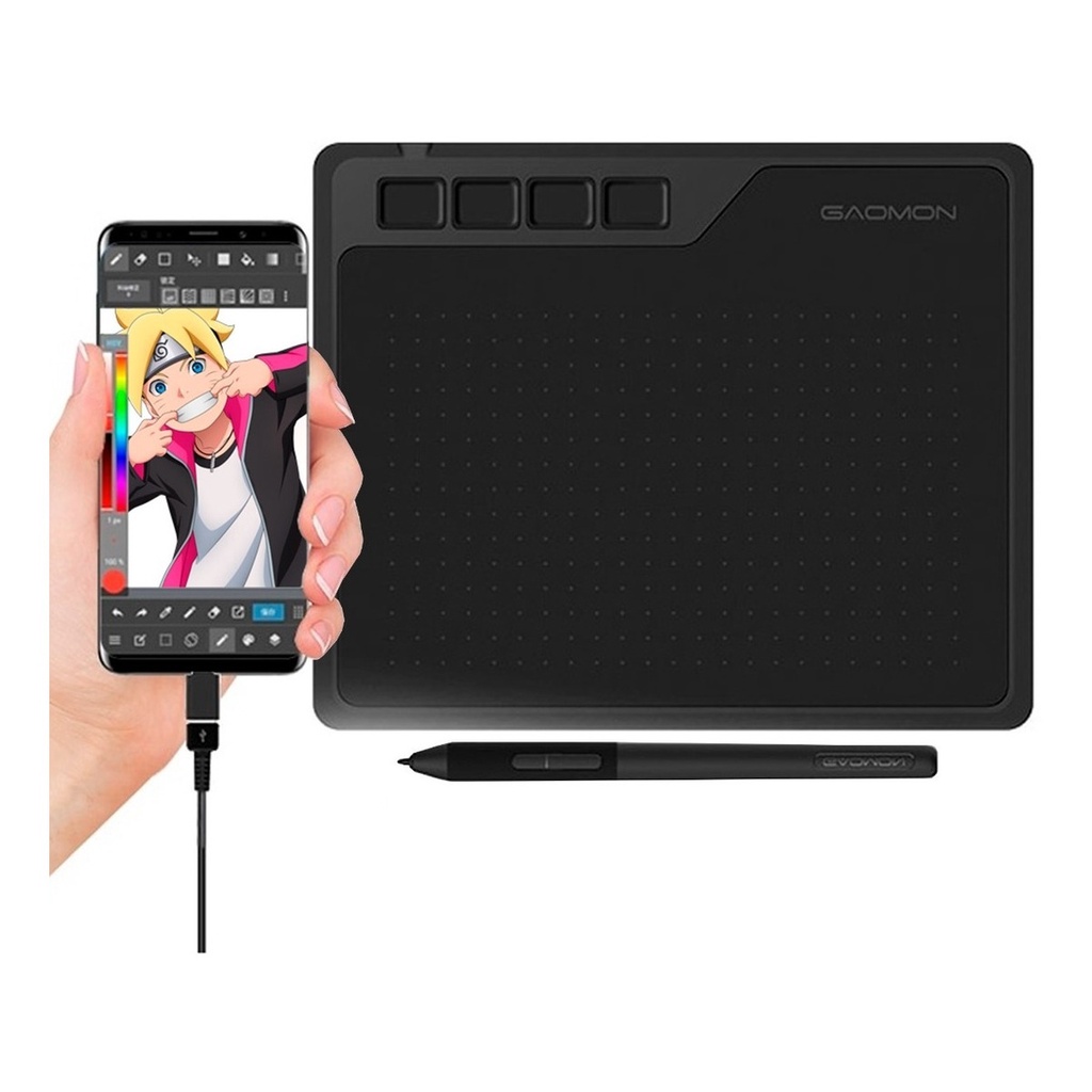 Mesa Digitalizadora Gaomon S620 Black - Pronta Entrega | Shopee Brasil