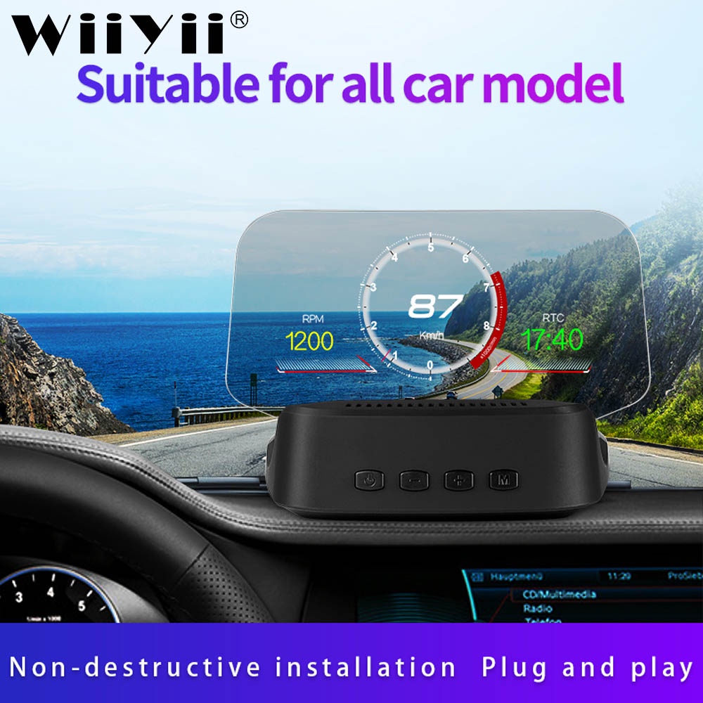 Mais Novo Espelho C2 Carro HUD Head up display Navegação GPS OBD2 ...