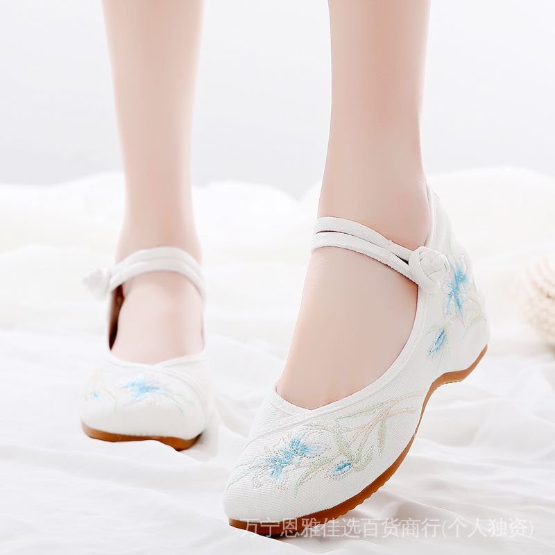 Mostrar Sapatos De Pano Pontiagudo Feminino Dança Estilo Étnico Pequim ...