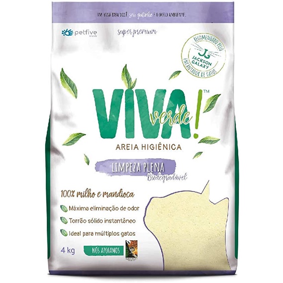 Areia Higiênica Viva Verde Limpeza Plena - 4kg | Shopee Brasil