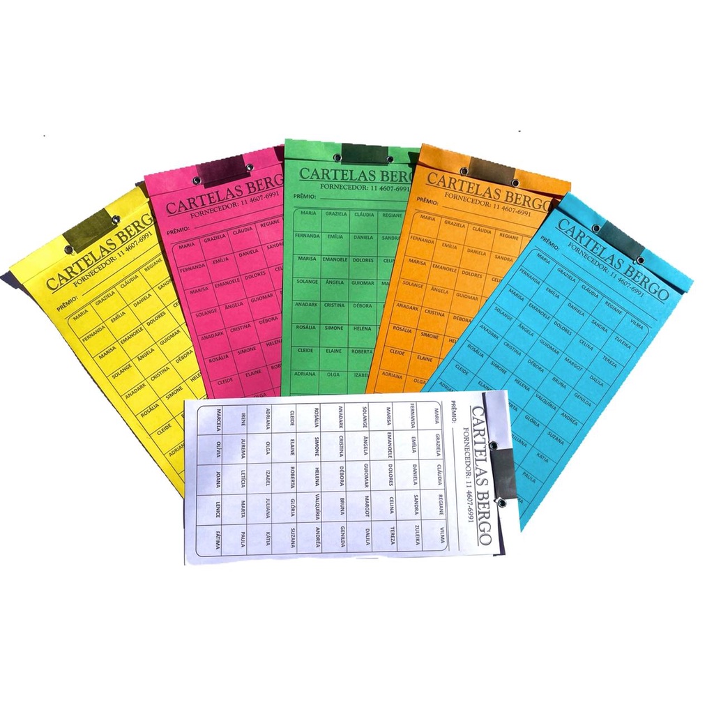 Rifa Cartela 100 Nomes (Pacote 50 Unidades) | Shopee Brasil