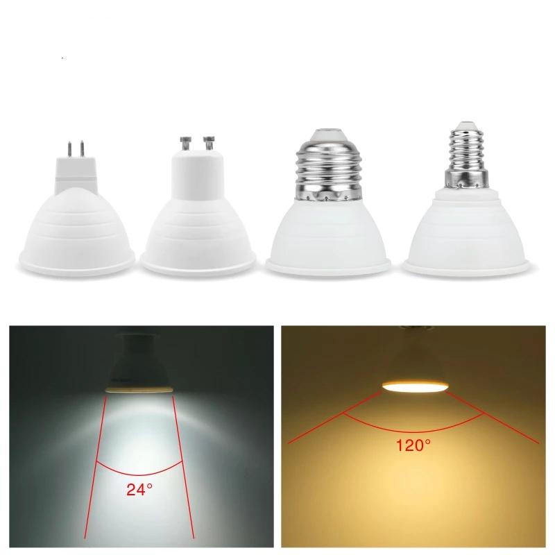Lâmpadas de LED E27, E14, MR16, GU10 220V-240V com Ângulos de 24 Graus e 120 Graus | Shopee Brasil