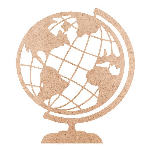 Recorte Globo Terrestre MDF 3mm 50 x 43,75 cm SR1384 | Shopee Brasil