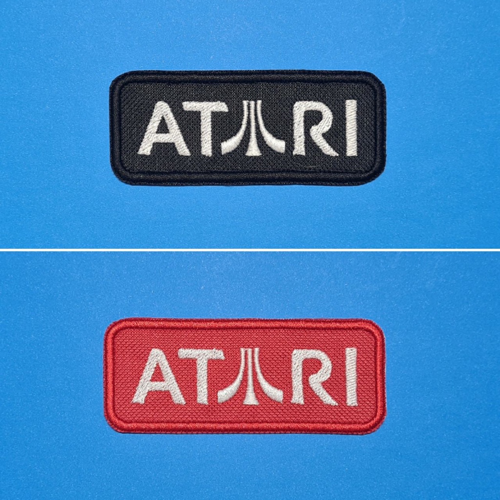 Patch Aplique Bordado ATARI - 3,5cm x 9cm - comtermocolante | Shopee Brasil