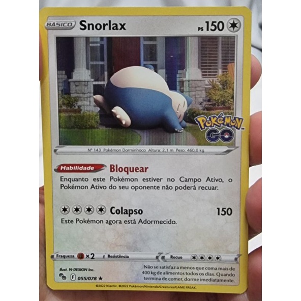 Snorlax pokemon go tcg | Shopee Brasil