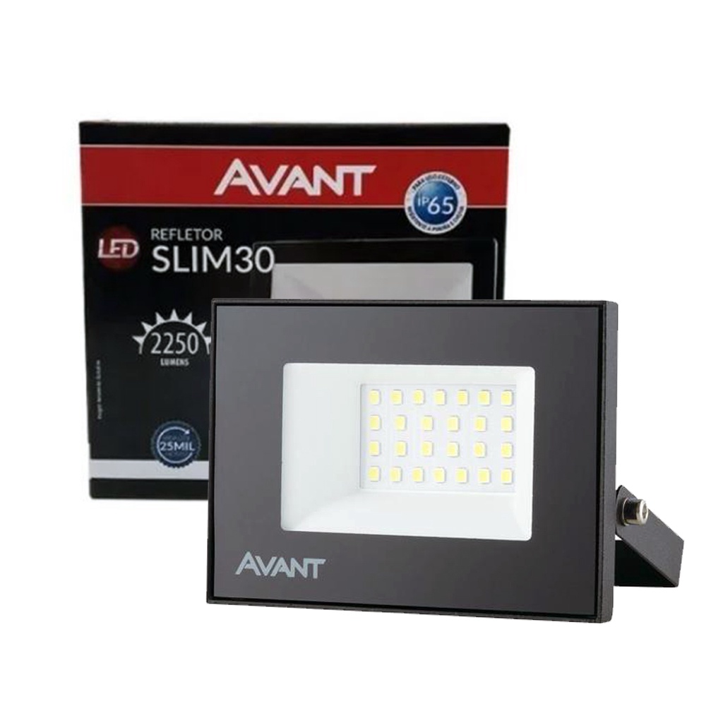 Refletor Led 30w Luminária Bivolt Branco Frio Ip65 Avant | Shopee Brasil