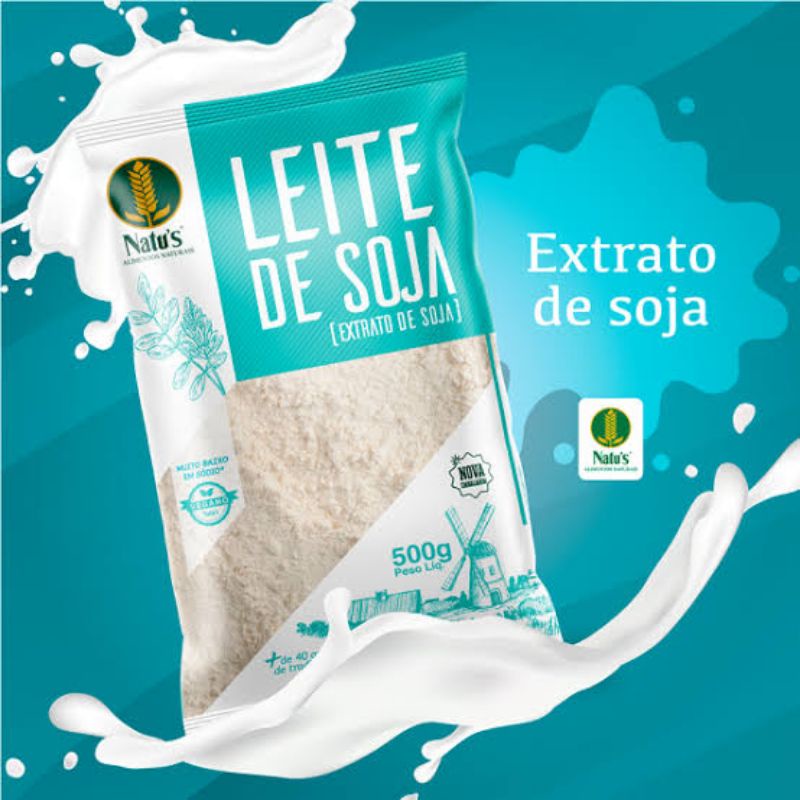 Leite de Soja Natus (Extrato de Soja) Vegano 500g | Shopee Brasil