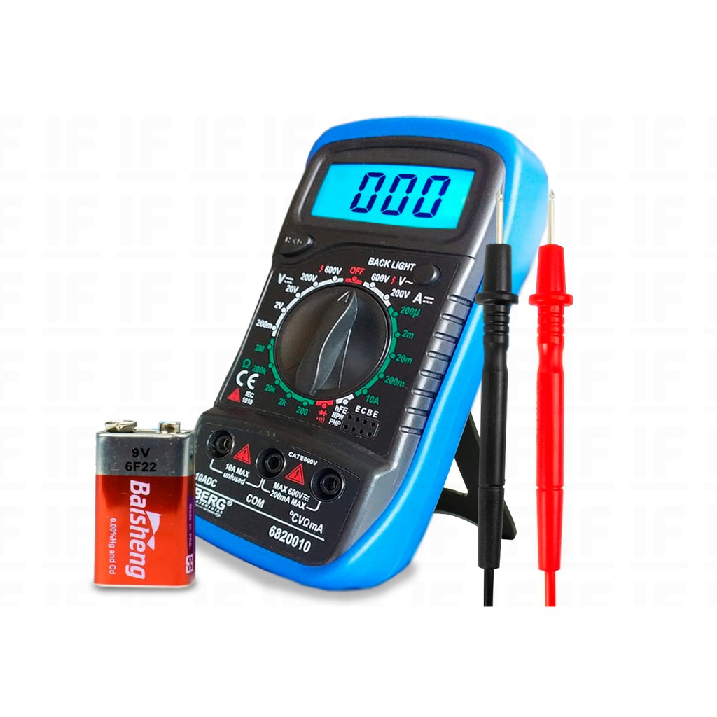 Multimetro Digital Portatil Visor Digital Iluminado | Shopee Brasil
