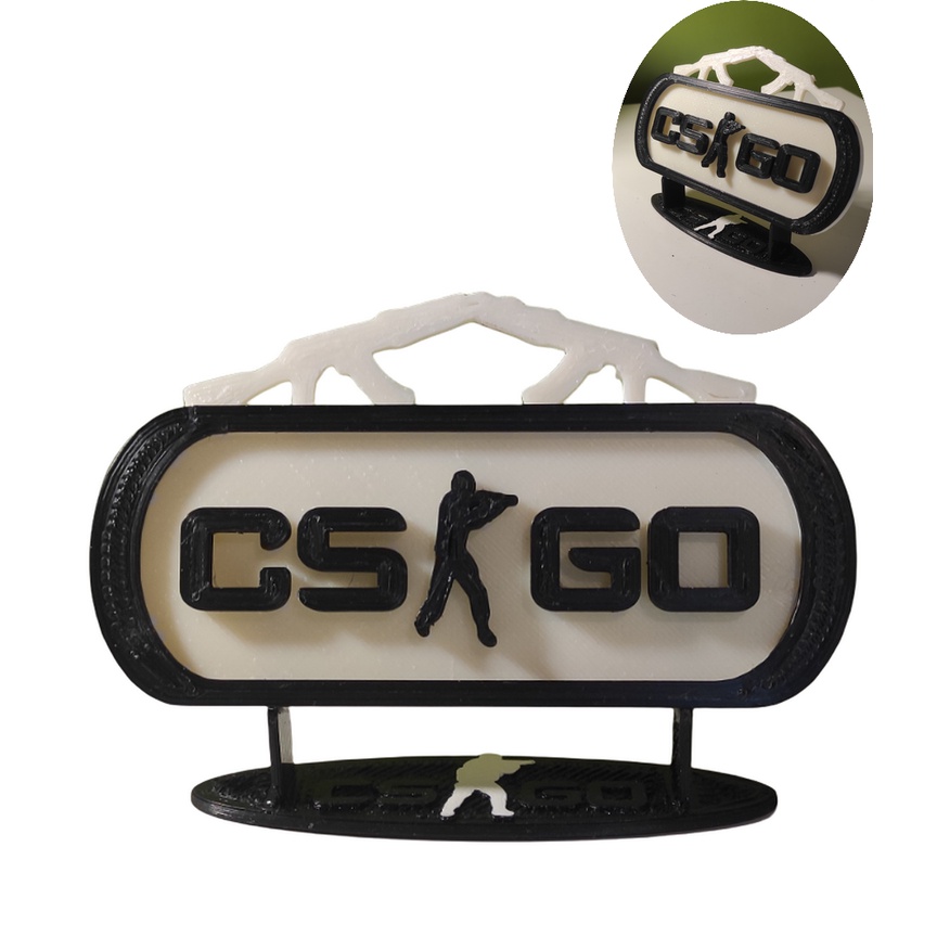 Placa Decorativa Enfeite de Mesa Gamer Counter Strike - CS GO | Shopee ...