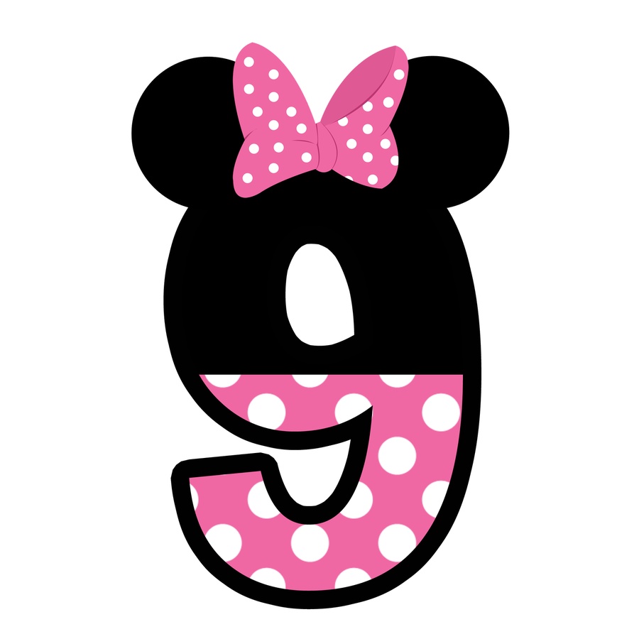 Display de mesa - Tema Minnie Rosa número 9 | Shopee Brasil