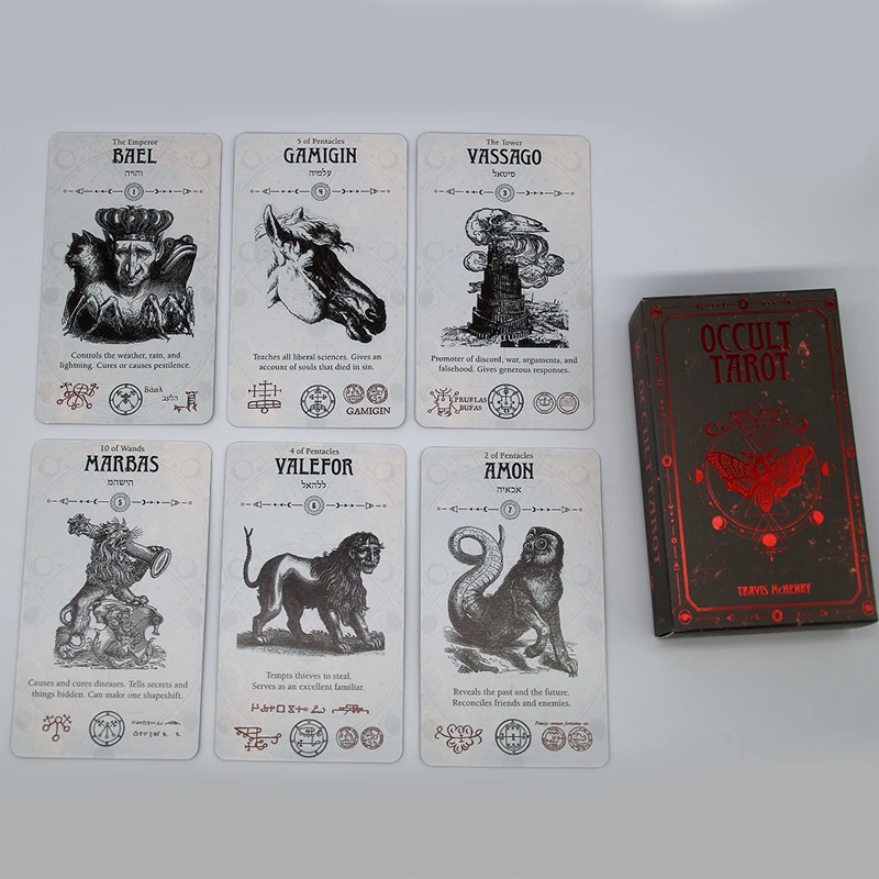 78Card Occult Tarot English Version Oracle Divination Fate Game Deck ...