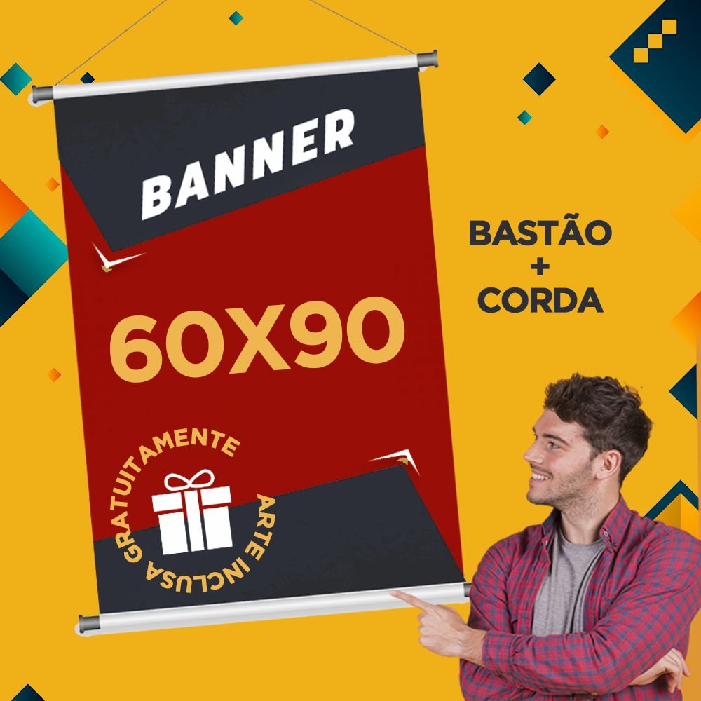 BANNER EM LONA - 60X90 - ARTE GRÁTIS - ANIVERSÁRIO - EVENTOS - FESTAS ...