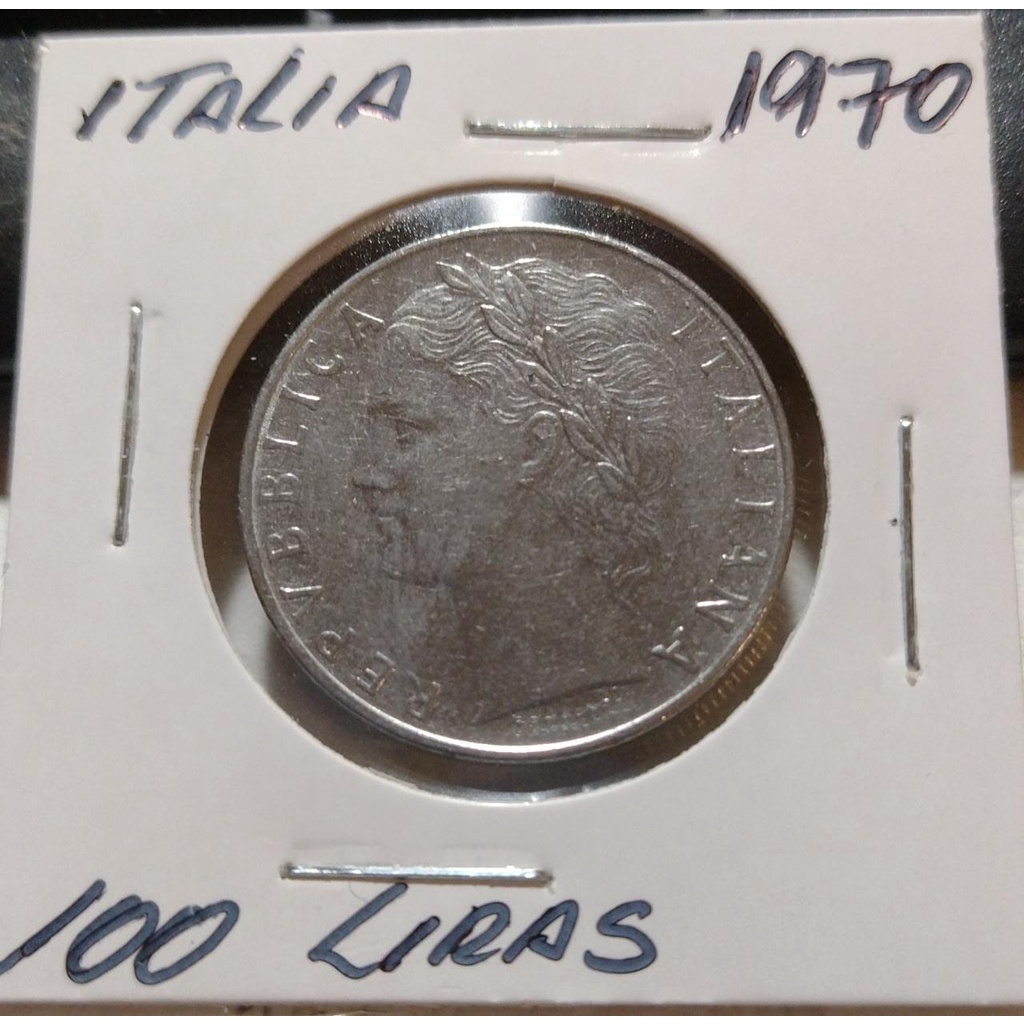 Moeda Italia 1970 100 Liras Inox Y077 Shopee Brasil