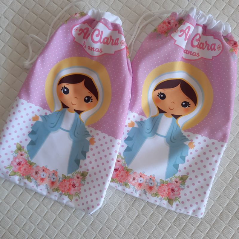 100 sacolinhas personalizadas Nossa senhora batizado primeira comunhão ...